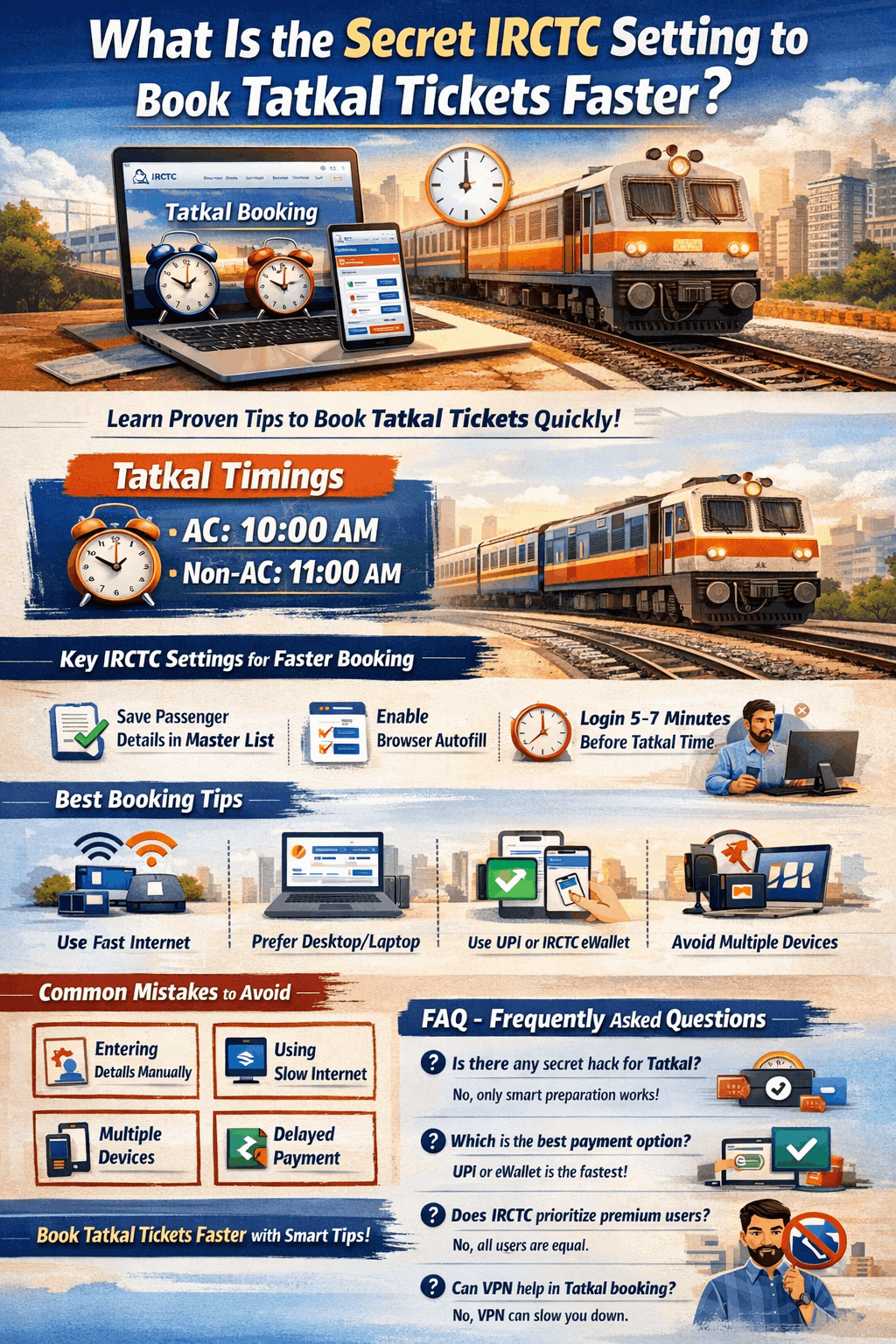 Secret IRCTC Settings to Book Tatkal Tickets Faster